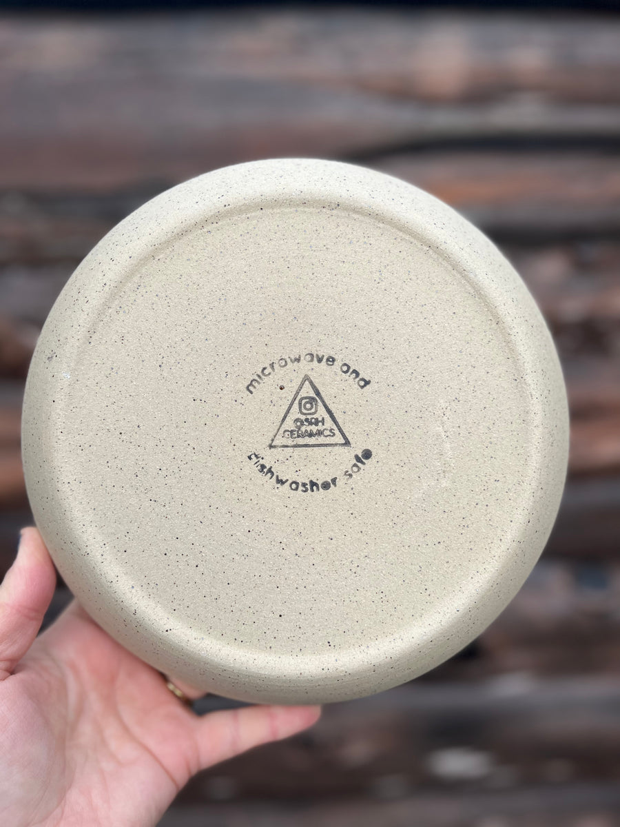 Pasta Bowl • Lagoon Glaze – Stewed Rhubarb Handmade